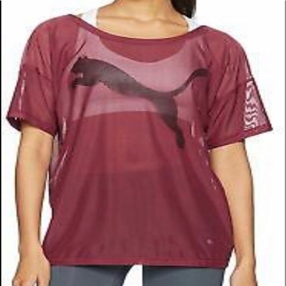 Puma | Tops | Puma Szm Dancer Drapey Mesh Tshirt | Poshmark